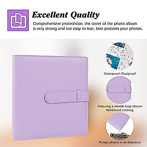 256 Photos Album for Fujifilm Instax Mini Camera, Polaroid 2”x3” ZINK Pictures, 2x3 Photo Album Book for Fujifilm Instax Mini 1112 9 90 70 40 8 Instant Camera, Polaroid Snap PIC-300 Z2300 Camera (purple)