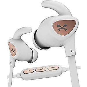 Ghostek Rush Series Wireless Sport Earbud Headphones for Women Girls – White/Rose | Comfortable Earbuds Perfect for Sports, Running, Jogging, Working Out