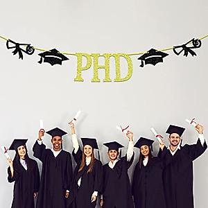 Gold Glitter PHD Banner, You PHDid It/Congratulations PHD/Congrats PHD/Congrats Doctor, Graduations Party Decorations Supplies