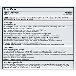 Icy Hot Original Medicated Pain Relief Patch, Large, 5 count