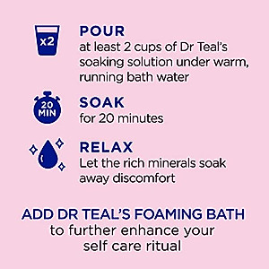 Dr Teal's Pure Epsom Salt, Pomegranate & Black Currant, 3 lbs (Packaging May Vary)
