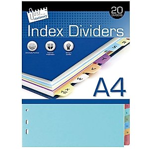 Tallon 2 X Just Stationery 20 AZ A4 Paper Index Divider