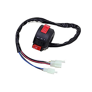 Trkimal Ignition Switch Key 3 Function Left Starter Switch + Spark Plug Assembly for 50cc 70cc 90cc 110cc 125cc 150cc TaoTao SUNL Chinese ATV Quad 4 Wheeler Apollo Dirt Bike Scooter Parts