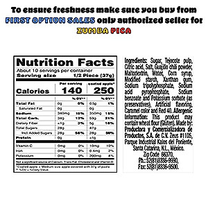 Zumba Pica Forritos Chamoy - Chamoy Flavor Soft Caramel Paste for Apples - Chamoy Paste to Cover Apples - Chamoy Mexican Candy - Caramel Apple Wraps - Forritos Chamoy para Manzanas (5 Count)