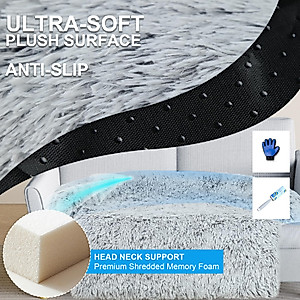 41" Dog Couch Bed Protector for Dogs Memory Foam, Removable Fluffy Plush Pet Dog Couch Cover for Dogs Washable, Dog Sofa Bed, Waterproof Dog Bed for Couch, Dog Cover for Couch for Furniture Protector