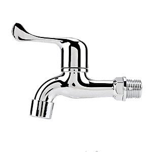 Zerone Plastic Faucet, Chrome Finish, Fish Tail, Wall Mount, Single Handle, Bathroom and Sink Use
