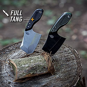 Gerber Gear 30-001694 TRI-Tip, Mini Cleaver Fixed Blade Knife with Sheath, Green