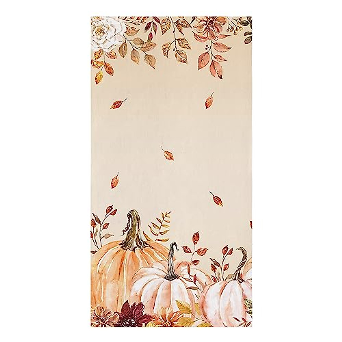 Fall Kitchen Towels Set Pink Pumpkins Flower Thanksgiving Dish Towel Autumn Harvest Maple Leaves Dishcloths,Absorbent Soft Cotton Dish Cloths Tea Towels Fall Seasonal Decoration Hand Towels Set