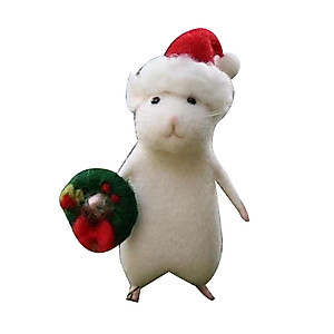 Festive Felt Mouse Halloween Ornament Handmade Needle Felting Mouse Dolls For Christmas Party Festival Home Decor Cute Felted Animals Ornament For Home