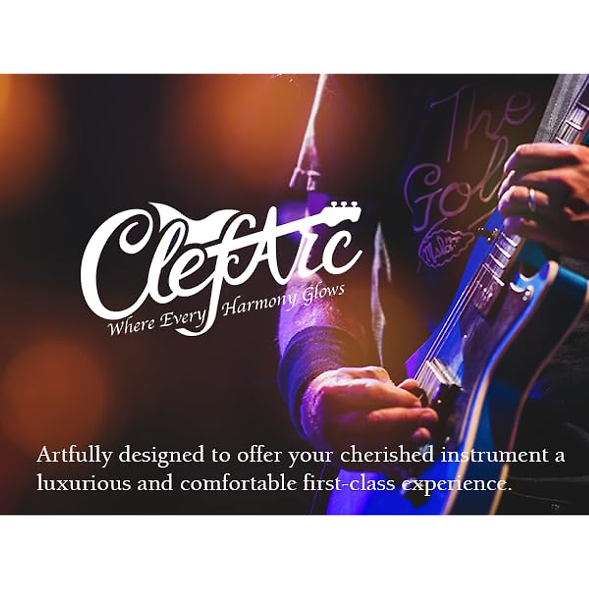 ClefArc Guitar Wall Mount 2 Pack, Black Walnut Guitar Wall Hangers, Guitar Picks, Pick Holder, Guitar Accessories, U-Shape Hardwood Guitar Hanger, Gifts for Guitarists, with 6 Assorted Guitar Picks