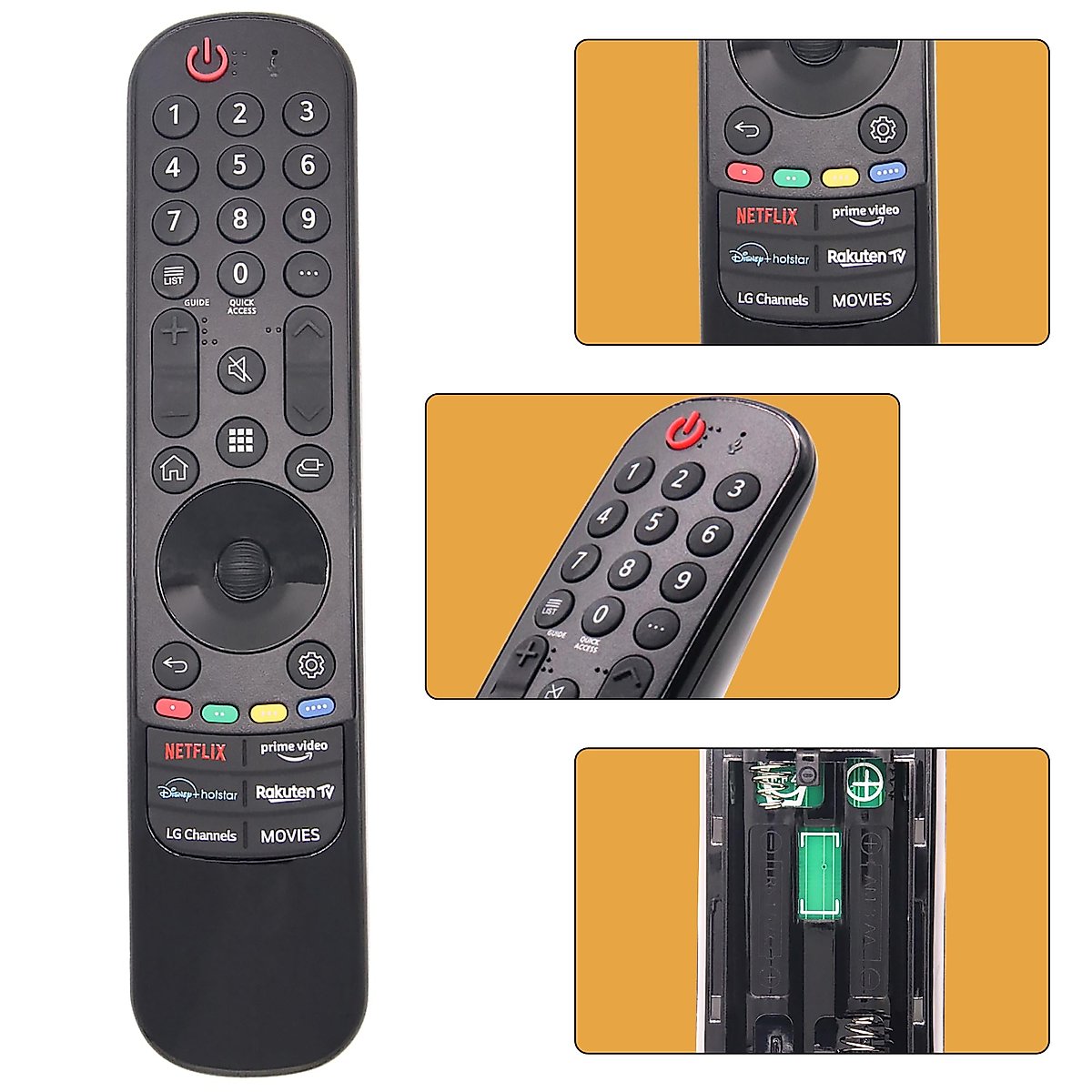 New Replacement MR21GA LG Magic Remote Control for LG Smart TV Remote with Pointer Function and Netflix Prime Video Disney+ LG Channels Buttonss [NO Voice Function]