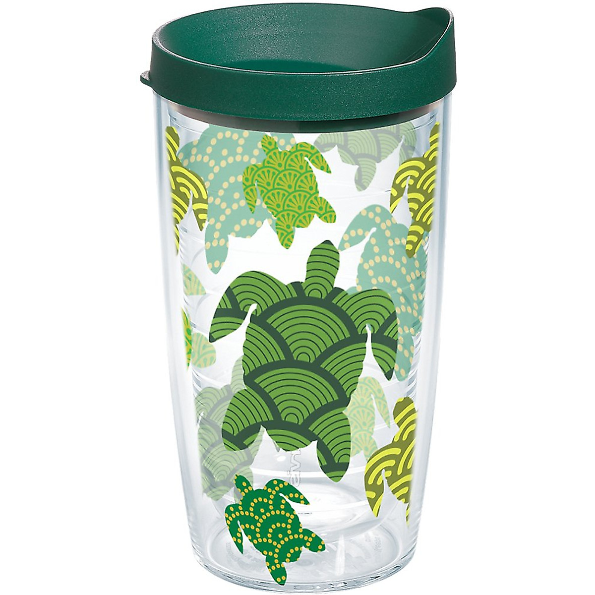 Tervis Turtle Pattern Made in USA Double Walled Insulated Tumbler Cup Keeps Drinks Cold & Hot, 16oz, Classic