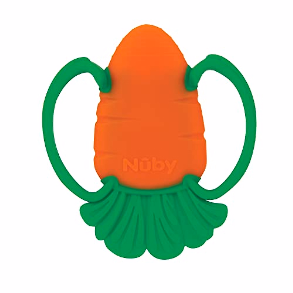 Nuby Veggie Teether for Teething Relief - Soft Baby Teething Toy - 3+ Months - Carrot