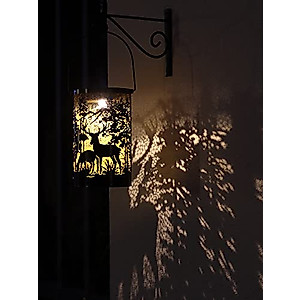 MECAKUCA Solar Garden Lights,Outdoor Lanterns Waterproof,Hanging Patio Lights,Decorative Retro Metal Solar Lights for Table Patio Yard Pathway Walkway Christmas