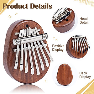 MOTZU Mini Kalimba, 8 Keys Finger Thumb Piano, Portable Mbira Solid Wood Finger Piano, Special Musical Instrument Gift for Kids, Adults, and Beginners