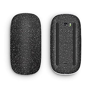 Design Skinz Sparkling Black Ultra Metallic Glitter Vinyl Decal Compatible with The Apple Magic Mouse 2 (Wireless, Rechargable) with Multi-Touch Surface
