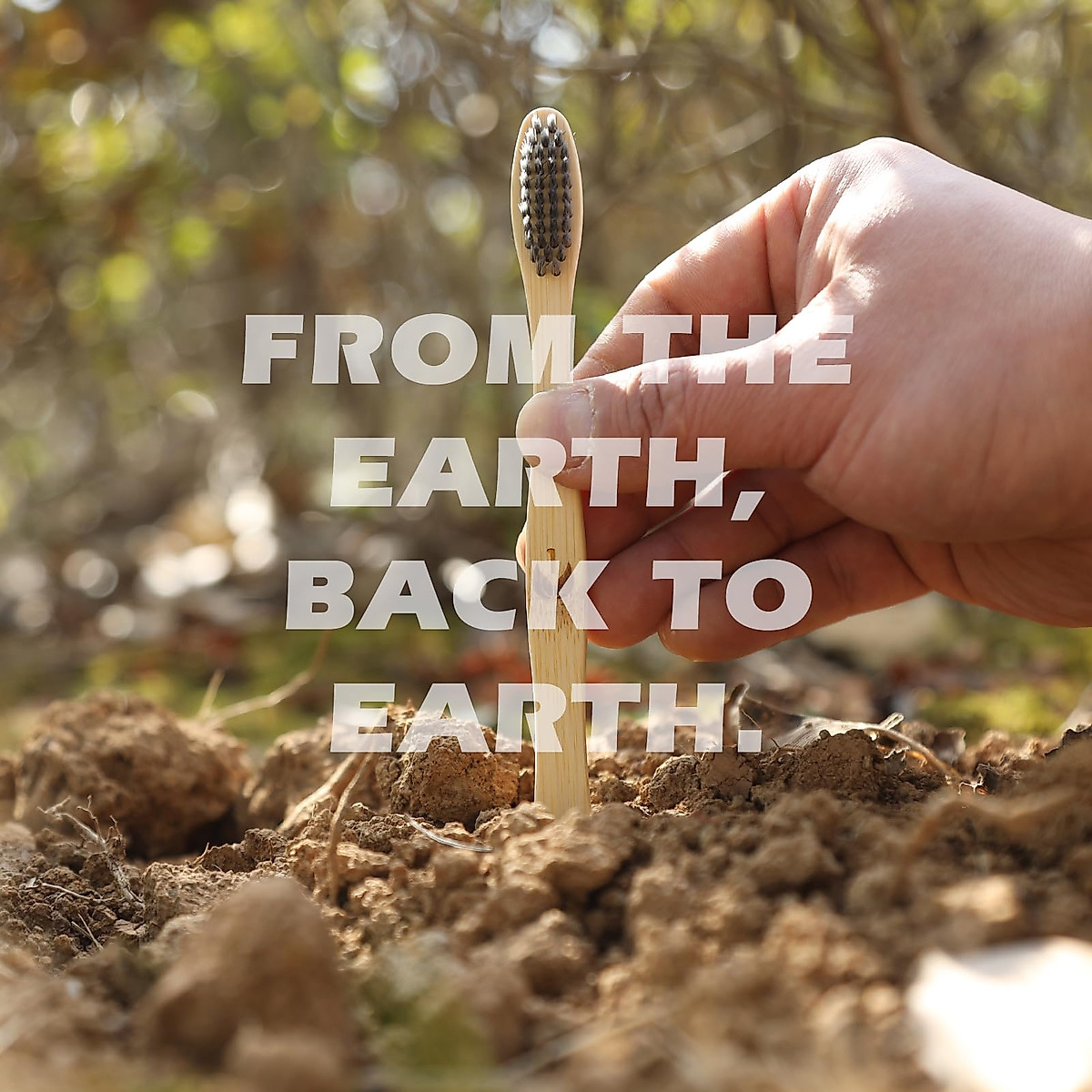 Isshah Biodegradable Eco-Friendly Natural Bamboo Charcoal Toothbrushes, FSC Certified and PETA Approved - 12 Count