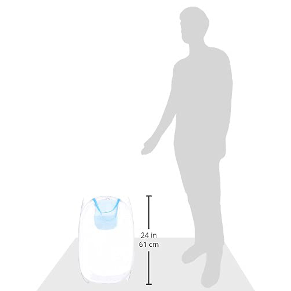 Clorox Pop Up Laundry Basket – Lightweight Mesh, 23”x14” | Odor Protection Keeps Clothing Smelling Fresh | Collapsible Easy Storage | Portable, Folding Clothes Hamper with Side Pocket