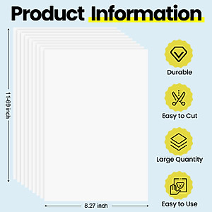 Harloon 500 Sheets White Construction Paper Bulk Heavyweight Construction Paper A4 Size Thick Cardstock for DIY Craft, 120 GSM