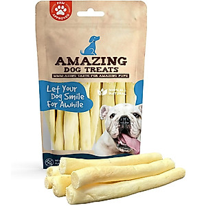 Amazing Dog Treats Cow Tail Dog Chew- (Variety Size 4-6 Inch - 2 Lb) Premium Quality - Thin - Sourced from Grass Fed Cattle - Long Lasting Dog Chew- Rawhide Alternative