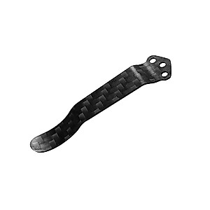 Qtcial Carbon Fiber Pocket Clip Fits For Spyderco PM2 Manix Delica, C81, C149, C11, C10, C41, C223, C101, C95, C90 And More, Premium Custom-made Pocket Clip with 3 Pieces Screws, Black