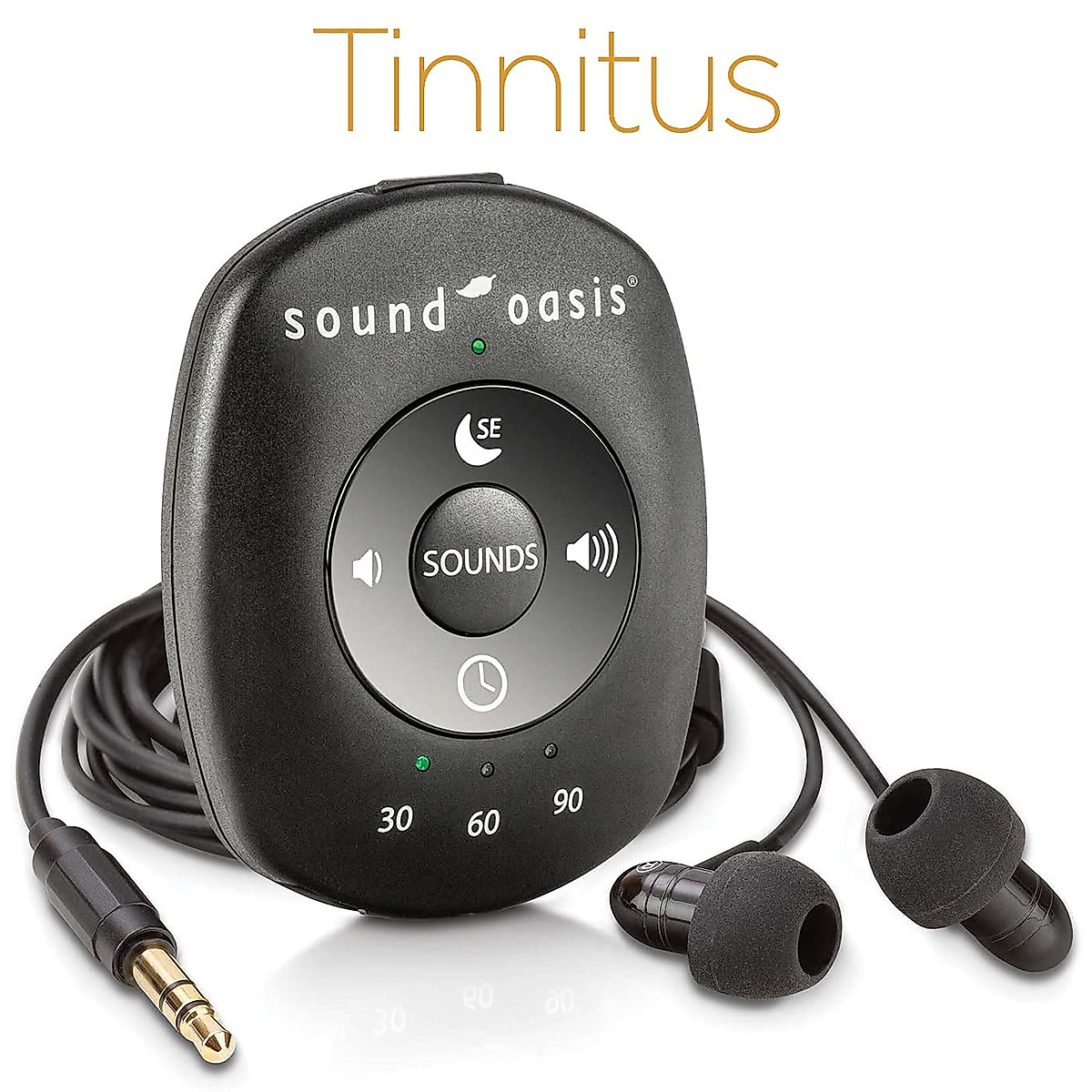 Sound Oasis World’s Smallest Tinnitus Sound Machine, Portable, Helps Relax, Sleep, Mask Tinnitus, Block Noise, and Focus. 24 Dr. Developed Tinnitus and Nature Sounds, Pink, White, Grey Noise