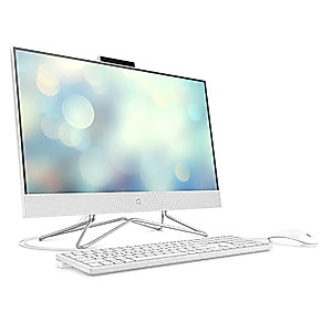 HP 22" All-in-One Desktop, AMD Athlon Silver 3050U Processor, AMD Radeon Graphics, 4 GB RAM, 256 GB SSD, Windows 11 Home (22-dd0210, Snow white)