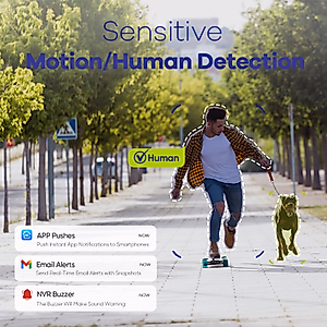 SANNCE PoE NVR 4K 8 Channel, 8MP CCTV Security Camera System Network Video Recorder Supports 8MP 5MP 3MP 1080P HD PoE Surveillance IP Camera, Human Detection, No HDD