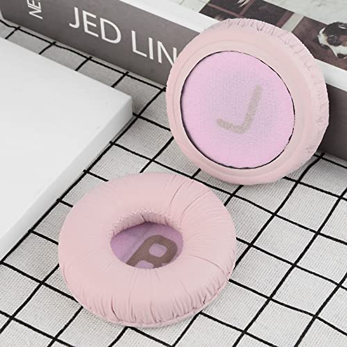 Geekria NOVA Leatherette Replacement Ear Pads for JBL JR300, JR300BT, T450BT, T500BT, Tune 500, Tune 500BT, Tune 510BT, Tune 600BTNC Headset Earpads Ear Cups Cover Repair Parts (Pink)