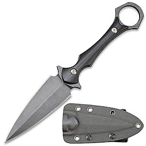 Ccanku C1292 Fixed Blade Knife,D2 Blade,G10 Handle EDC Knifes for Outdoor,Camping,Survival(Black) …