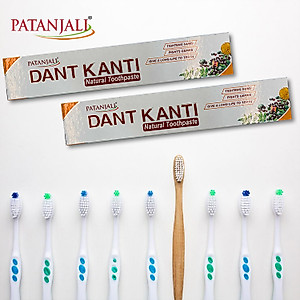 Patanjali Dant Kanti Natural Toothpaste 100gm / 3.38 fl oz - (Pack of 10)