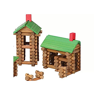 Tumble Tree Timbers Wood Building Set – 450 Pieces. Build Log Cabins. Educational STEM Toy