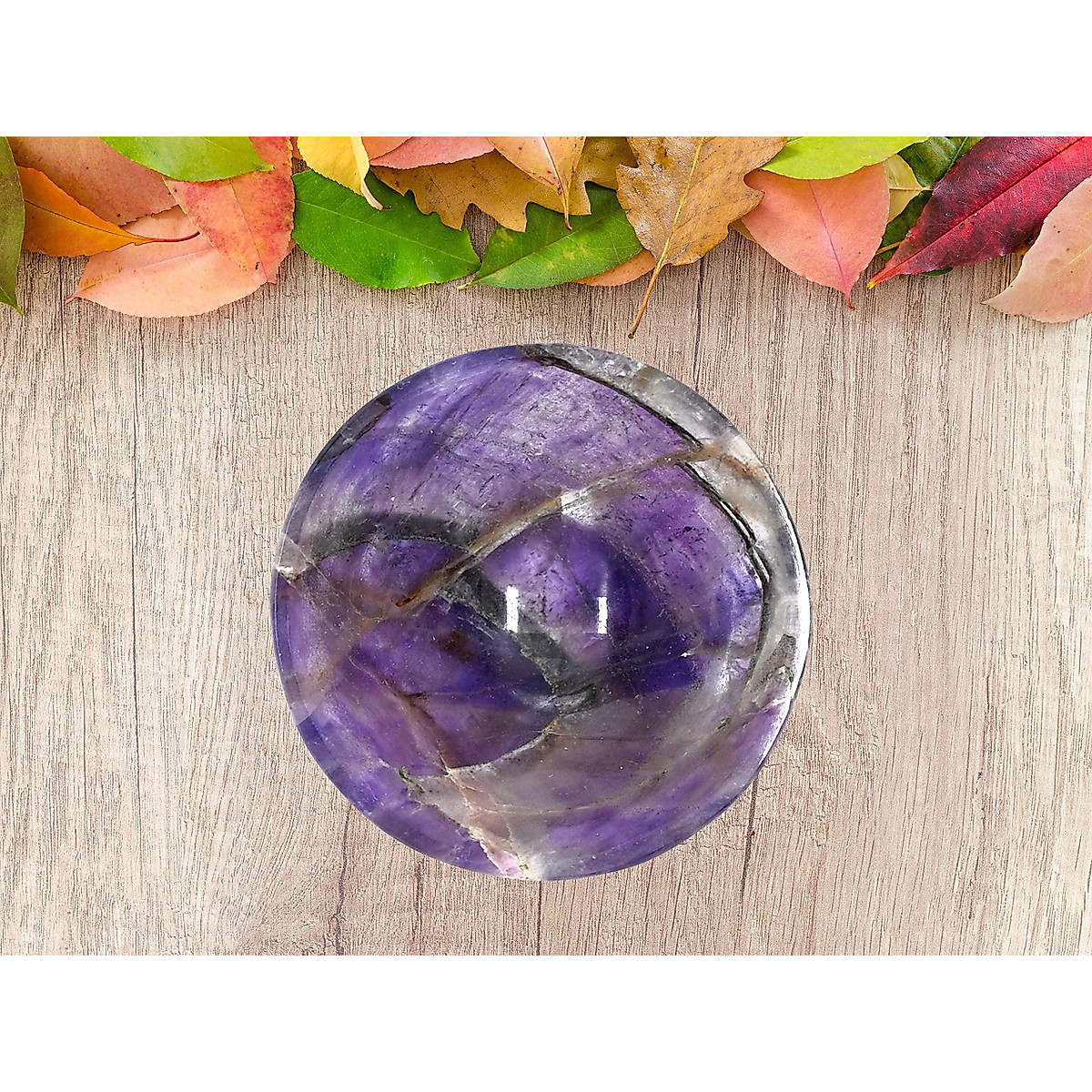 Amethyst Crystal Bowl - 2" Gem Stone Bowl for Altar Offering Bowl