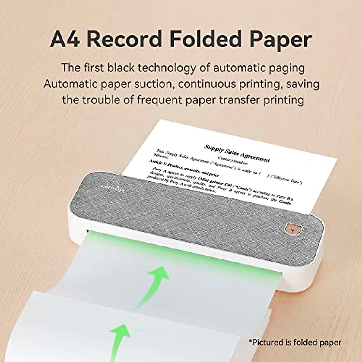A4 Thermal Paper, 210 x 297 mm - 100 Sheets, for Brother PocketJet PJ762/PJ763MFi, HPRT MT800/MT810, PeriPage A40 Printers, Printing Paper Size 8.26" x 11.69"