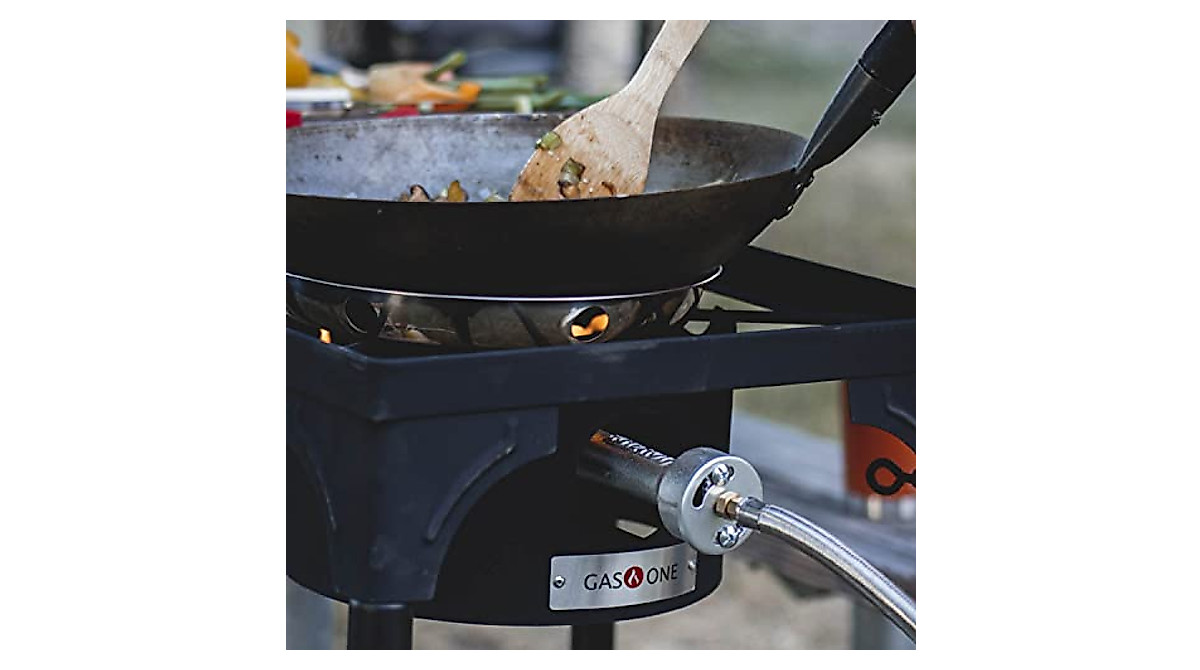 GasOne Propane Single Burner Camp Stove - High Pressure, Adj. Legs
