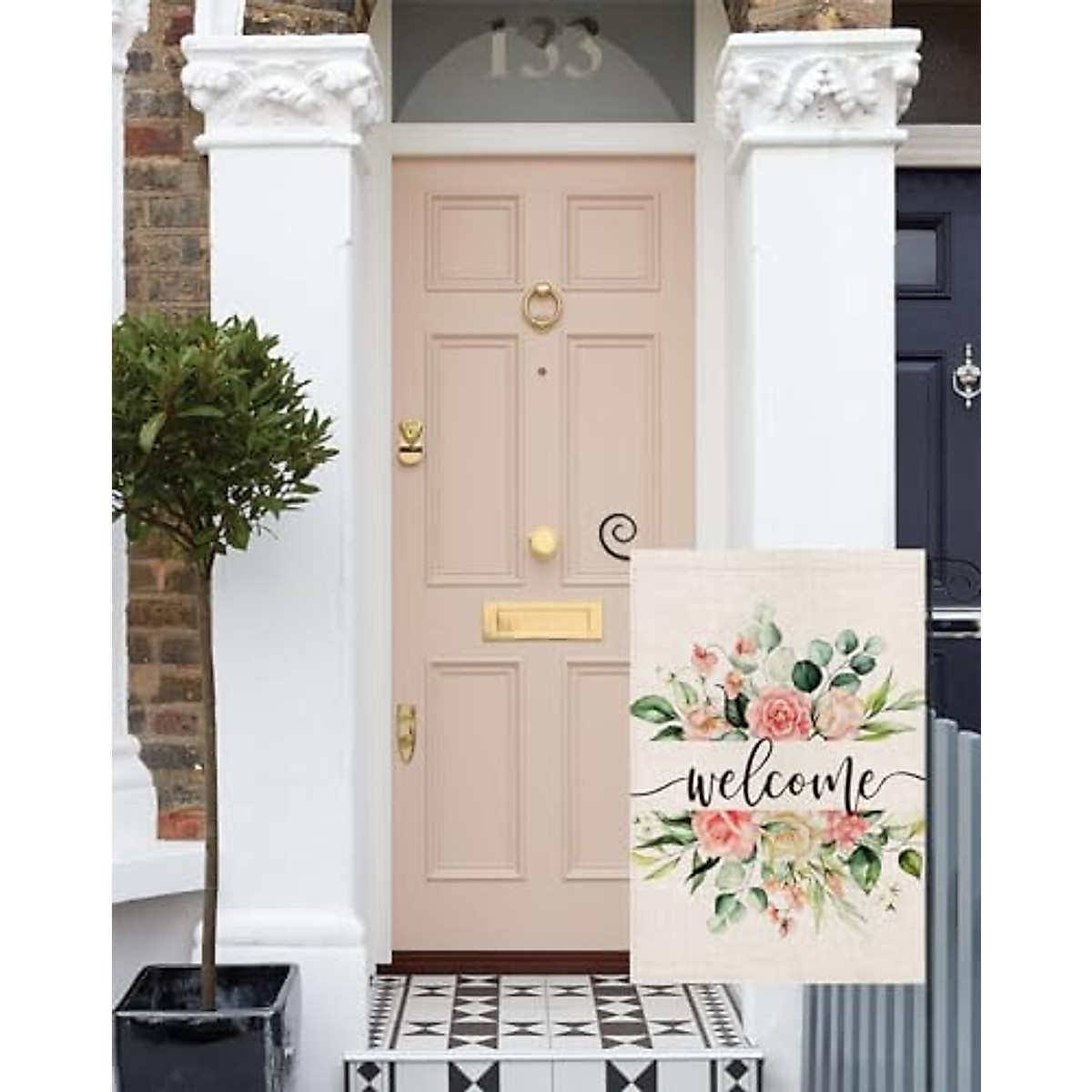 EKOREST Spring Garden Flag 12x18 Inch Double Sided,Welcome Flowers Small Yard Flag for Outdoor, Summer Seasonal Decors for Outside Anniversary Wedding Farmhouse Holiday