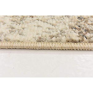 Unique Loom Tuareg Collection Distressed Abstract Traditional Vintage Area Rug, 4 ft x 6 ft, Beige/Brown