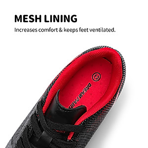 DREAM PAIRS Boys Girls Soccer Cleats Youth Firm Groud Athletic Outdoor Trainning Football Shoes for Little/Big Kid,Size 12 Little Kid,Black/Red,SDSO224K