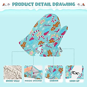 Christmas Gingerbread Boys Girls Gloves Sugar Cane Snowflakes Toddler Mittens Warm Baby Kids Snowboarding Gloves Ski Gloves for Skiing Outdoor Sport M