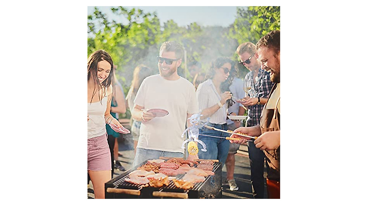 Monoc Steel Roasting Sticks for Campfire - Fun & Durable BBQ Skewers