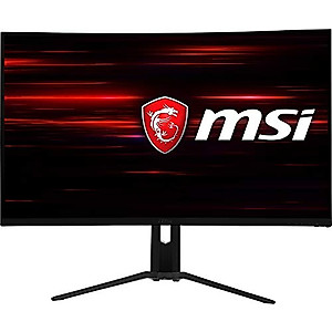 MSI 32" Full HD RGB LED Non-Glare Super Narrow Bezel 1ms 2560 x 1440 144Hz Refresh Rate Free Sync Height Adjustable Curved Gaming Monitor (Optix MAG321CQR),Black