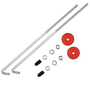 Stainless Steel Car Battery Hold Down Kit - Universal J Bolts & Hooks (10inch/2pcs)