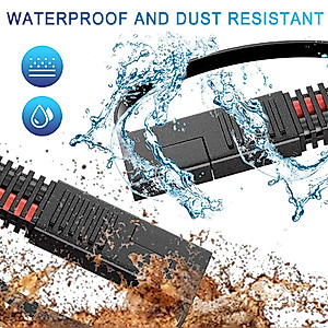 RWUJILONG 12V/24V Cigarette Lighter Plug to SAE Quick Release Adapter Extension Cable 10FT with SAE Reverse Polarity Adapter and 15A Spare Fuse