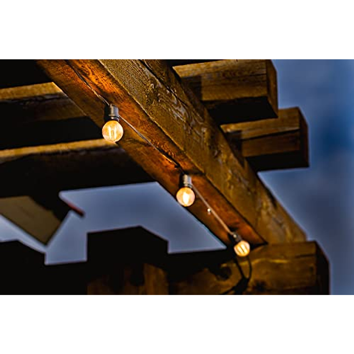 SFEG G40 String Lights - 5W Warm Incandescent Shatterproof Glass Bulbs, 18-Gauge Wire - Dimmable Globe String Lights for Backyard, Patio, Porch, Garden - Decorative Outdoor Hanging Lights - 50ft