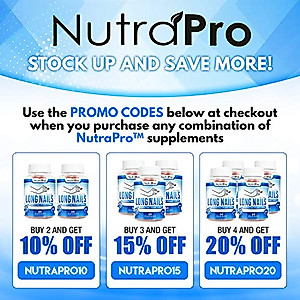 NutraPro Nail Growth Vitamins for Stronger Nail - No More Chipped Nails.Nail Strengthener and Growth Supplement Gummies – Grow Strong Long Nails with Biotin and Collagen Gummies.