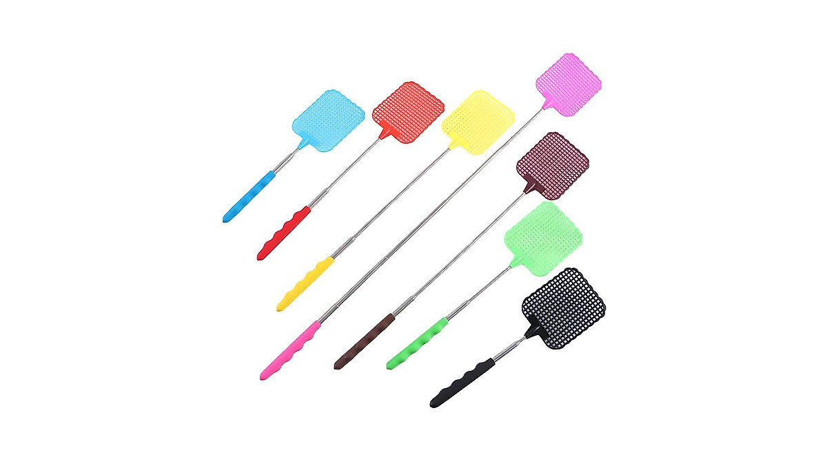 Extendable Fly Swatters - Heavy Plastic Bugs Killer