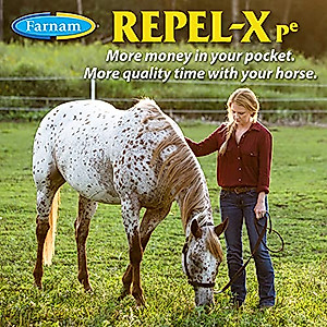 Farnam Repel-X Ready-To-Use Fly Spray, Insecticide And Repellent For Horses And Dogs, 32 Fluid Ounces, 1 Quart Bottle With Trigger Sprayer