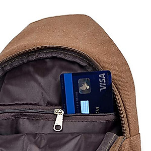 WESTEND Crossbody Canvas Sling Bag with Adjustable Strap-Travel Small Daypack