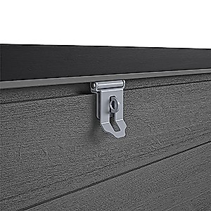 Cosco Outdoor Patio Deck Storage Box, Extra Large, 180 Gallons, Black and Charcoal