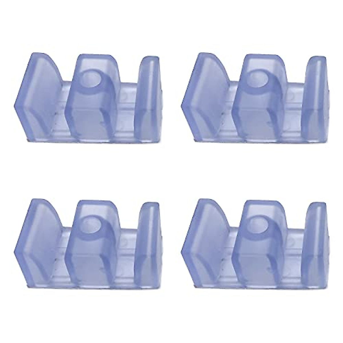 49mm Anti-Collision Block for Shower Room Glass Sliding Door Shower Door Bottom Guide Assembly Clear (4Pcs)